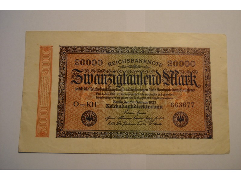 NEMAČKA - 20 000 MARAKA - 1923