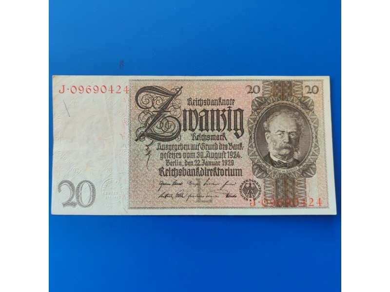 20 REICHSMARK 1929