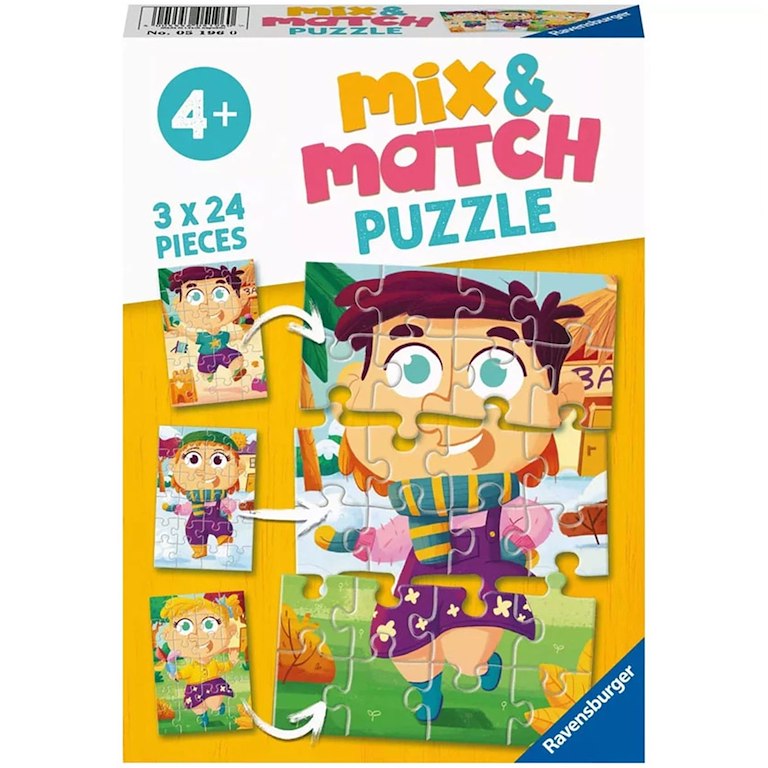 Ravensburger Mix&Match puzzle (slagalice) - 3x24pcs Složi garderobu RA05196