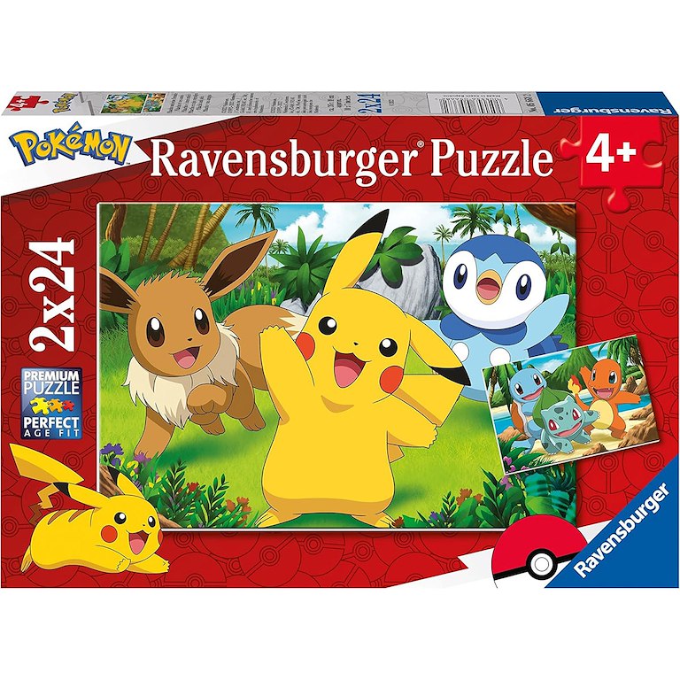 Ravensburger puzzle (slagalice) - 2 x 24 pcs Pokemon RA05668