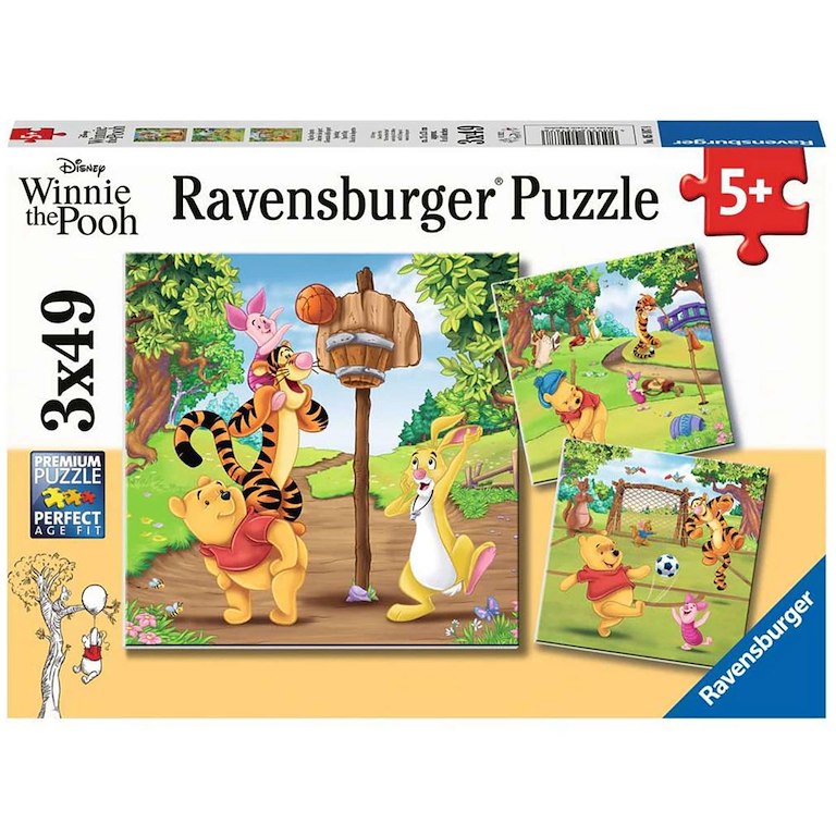 Ravensburger puzzle (slagalice) - 3 x 49 pcs Winnie the pooh RA05187