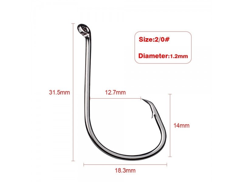 Udice circle 2/0# ( 31mm) 40 komada