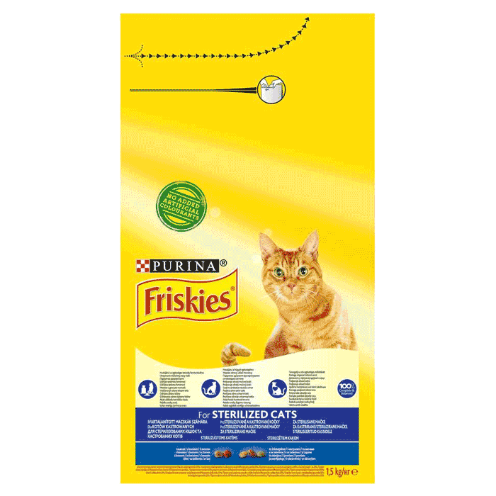 Friskies Cat Sterilisane Losos i Povrće