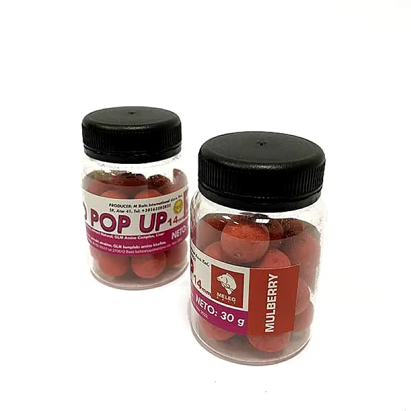 Meleg Bait Pop Up Boilie 10/14mm - Mulberry