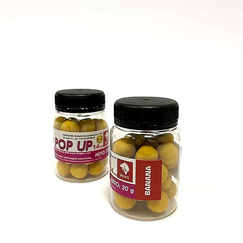 Meleg Bait Pop Up Boilie 10/14mm - Banana