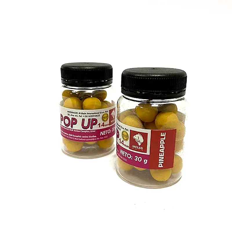 Meleg Bait Pop Up Boilie 10/14mm - Pineapple