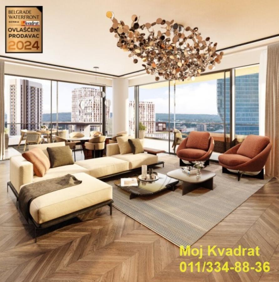 Savski venac, Beograd na vodi - BW Riviera, 153m2 - BEZ PROVIZIJE!