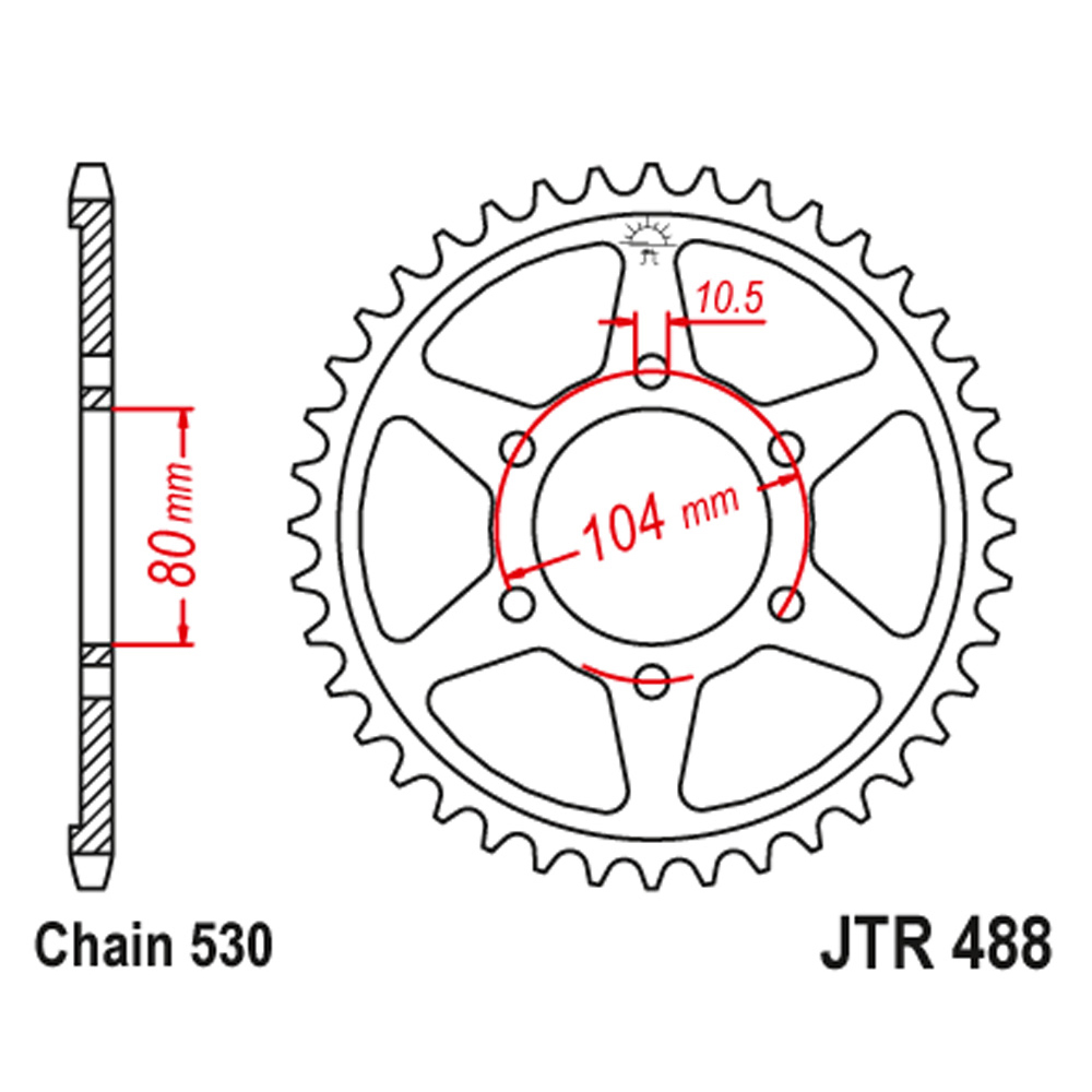 Lančanik zadnji JT JTR488-41-50-35041 (50)41 zuba