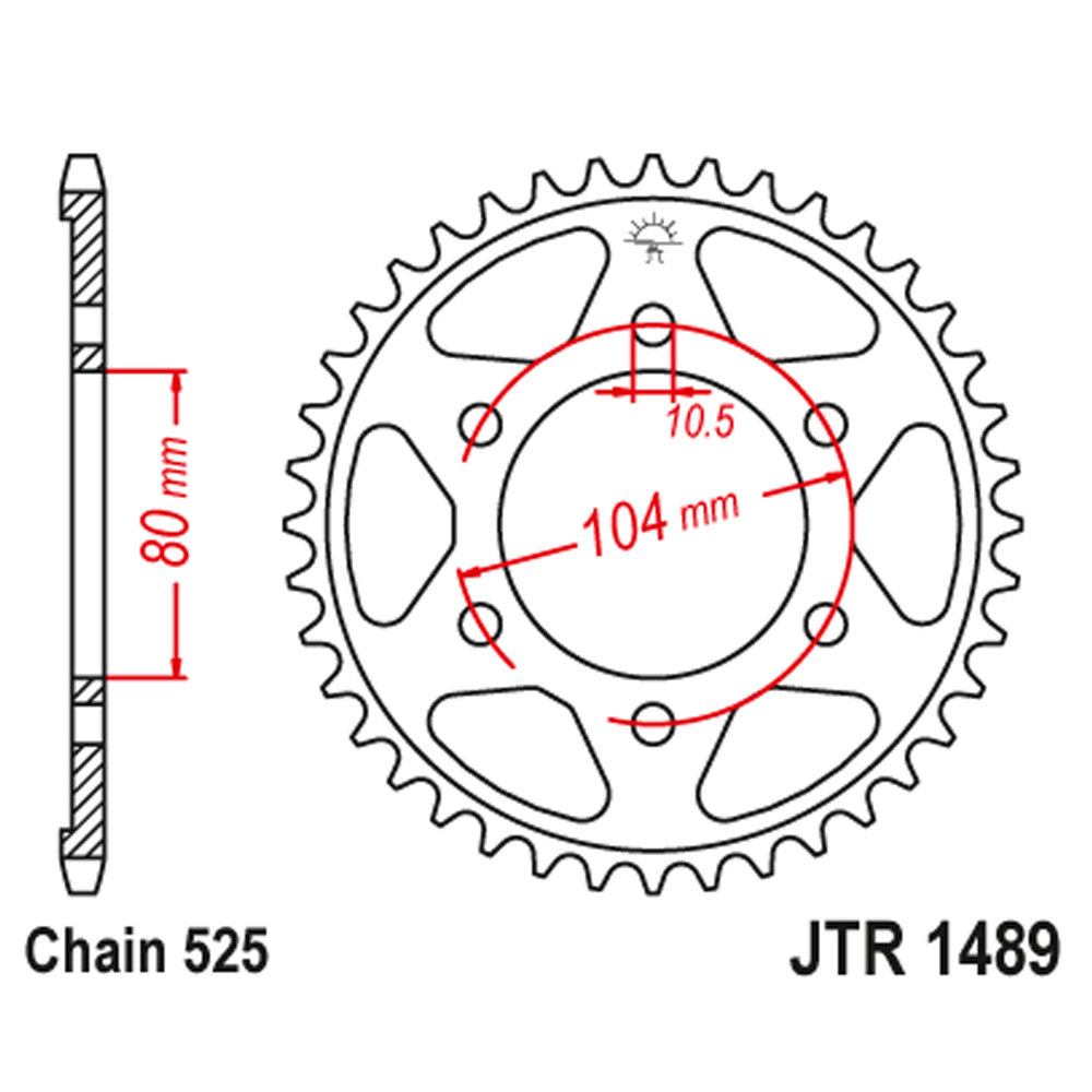 Lančanik zadnji JT JTR1489-39-50-29018 (525)39 zuba