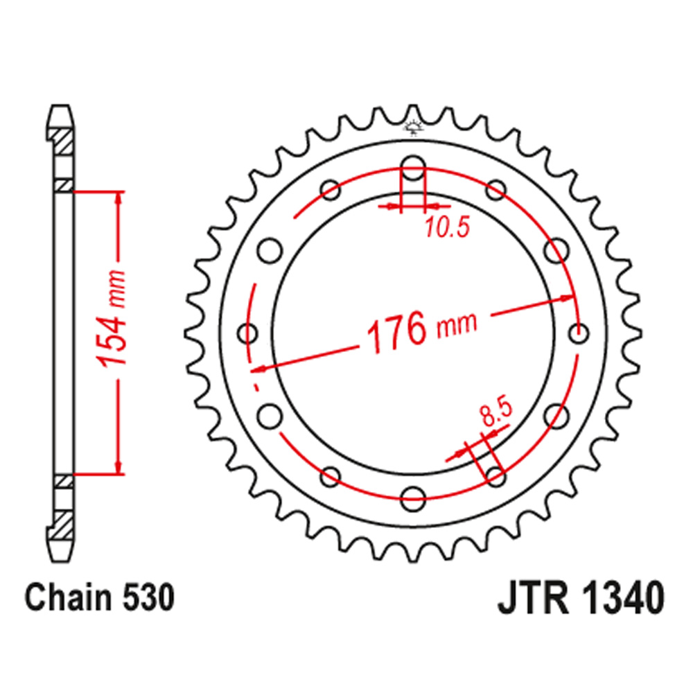 Lančanik zadnji JT JTR1340-43-50-35042 (50) 43 zuba