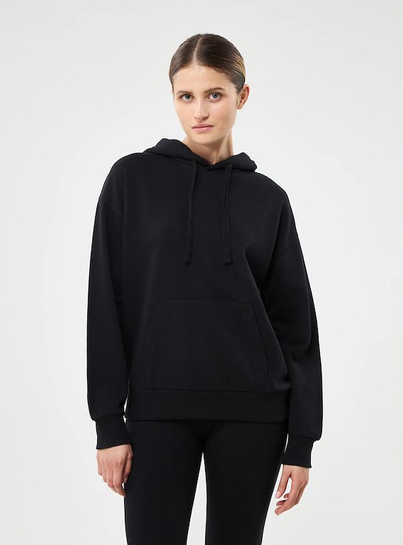 Single-colour hoodie Crna