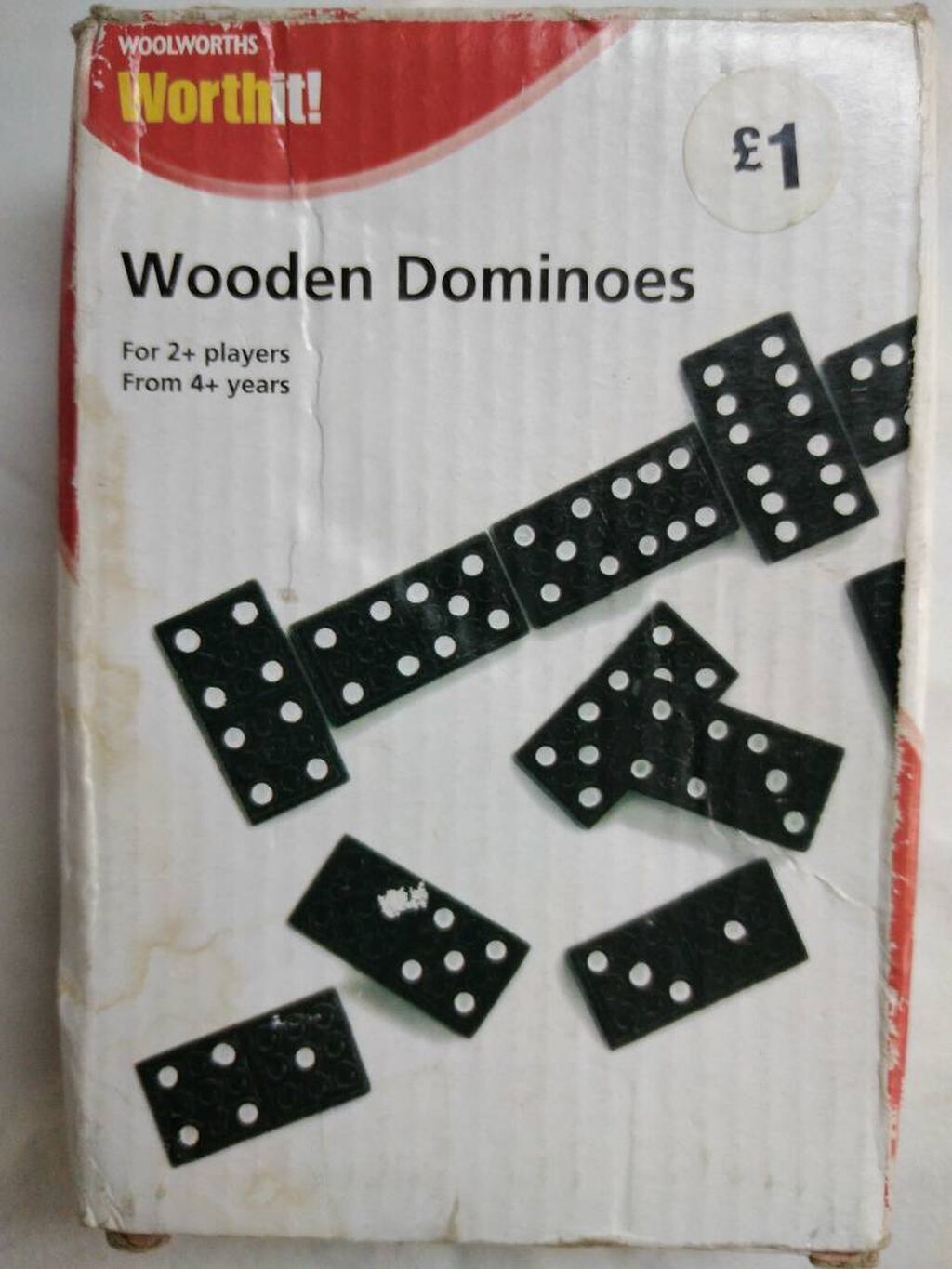 Domine Wooden dominos London,duplo 6,28 kom.drvene 4x2 cm