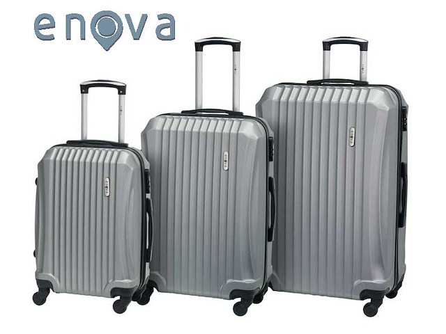 Set ABS kofera Enova Sevilla Siva 55cm-65cm-75cm 514240