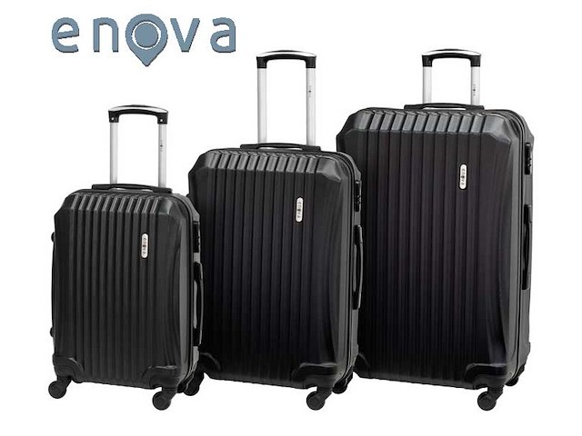Set ABS kofera Enova Sevilla Black 55cm-65cm-75cm 514240