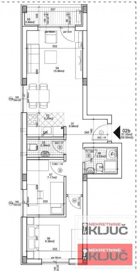 Prodaja, dvosoban stan, 52m2, Telep, Novi Sad, Novi Sad