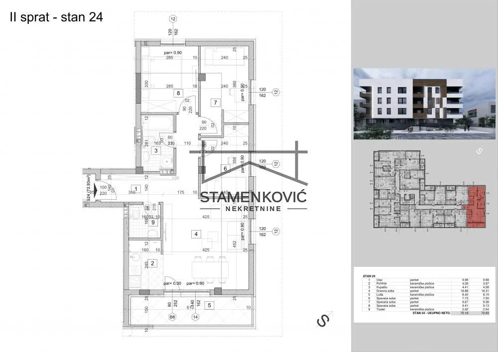 Prodaja, trosoban stan, 73m2, Telep, Novi Sad, Novi Sad