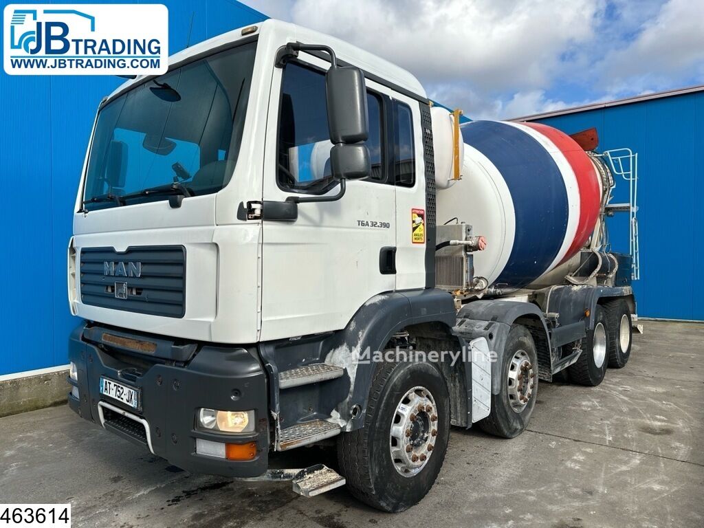 MAN TGA 32 390 8X4, Manual, Steel suspenion, Cifa 9m3 kamion s mešalicom za beton