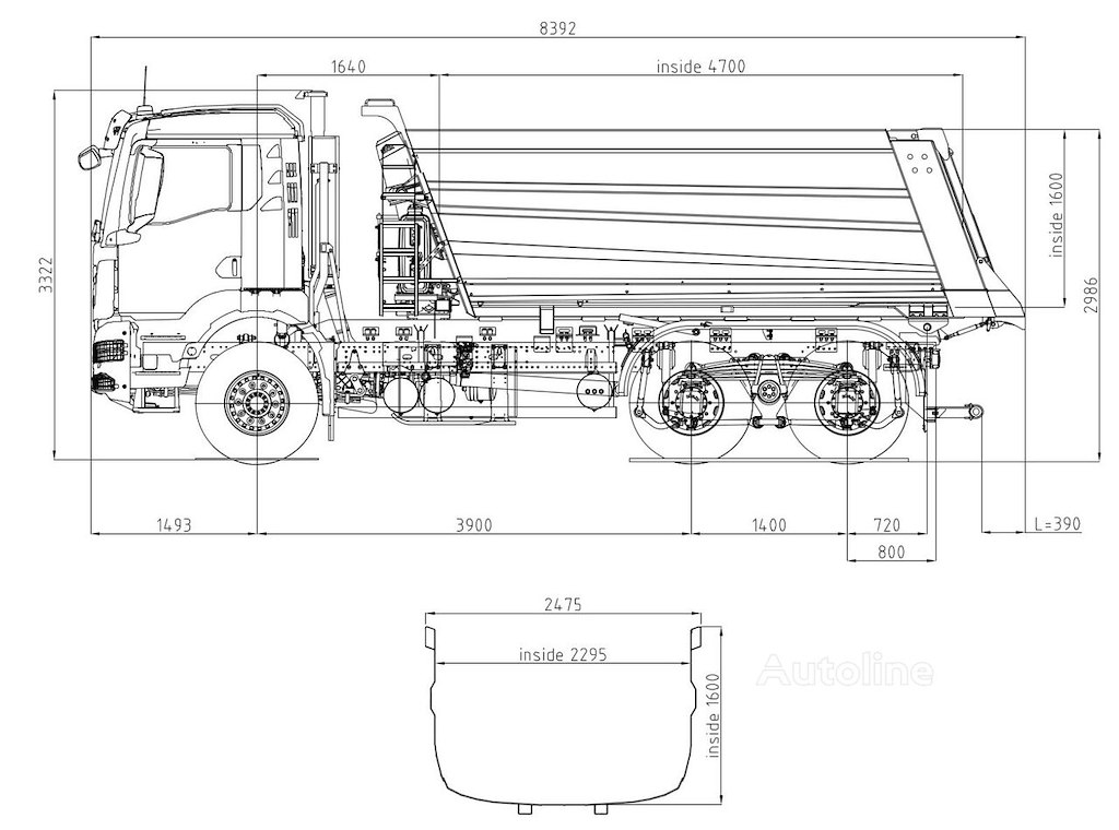 Novi MAN TGS 33.400 6X4 EURO2 FML KIPPER 16M3 kiper