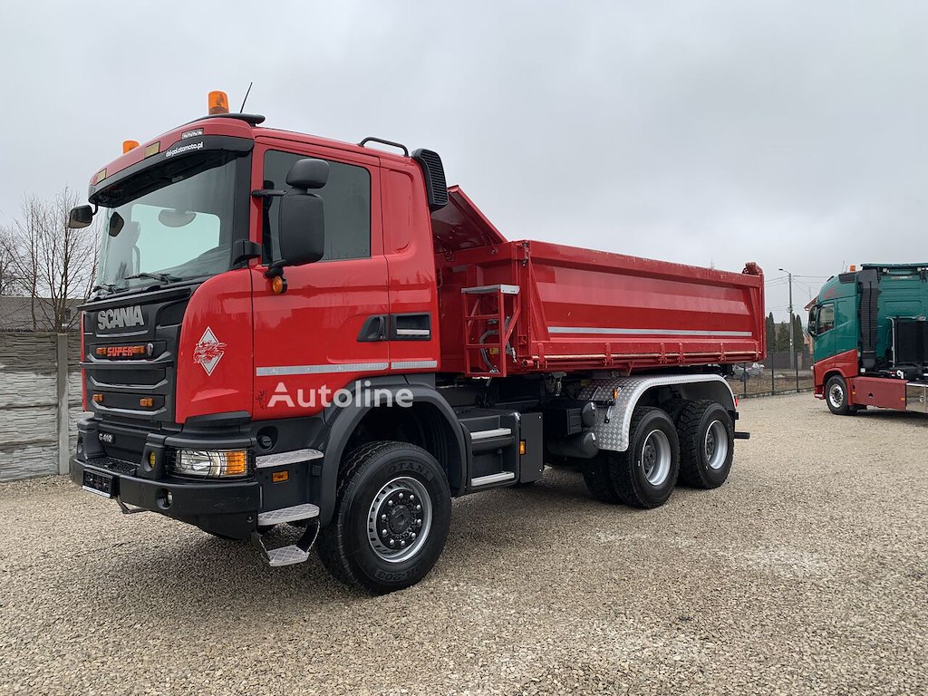 Scania G410, 6x6, MEILLER-KIPPER, MANUAL. kiper