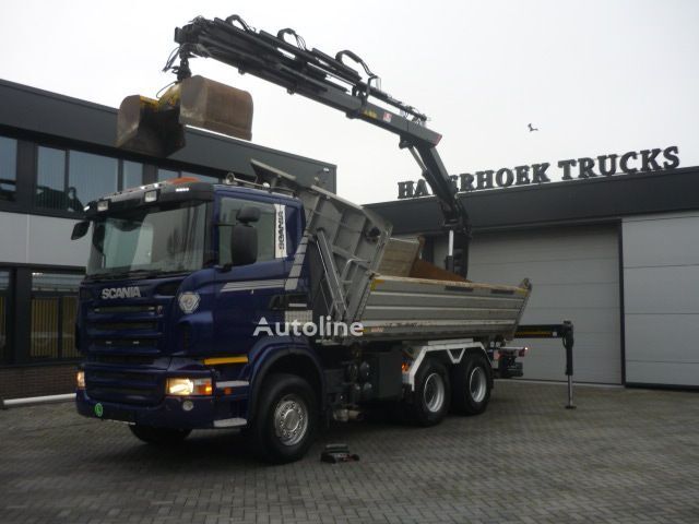 Scania R420 6x4 3 side tipper removeable Hiab XS 166- 5 crane Euro 5 kiper