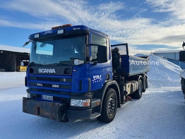 Scania 114G 6*2 tienhoitovarustus + vaijerilaite + Hiab 105-3 kiper