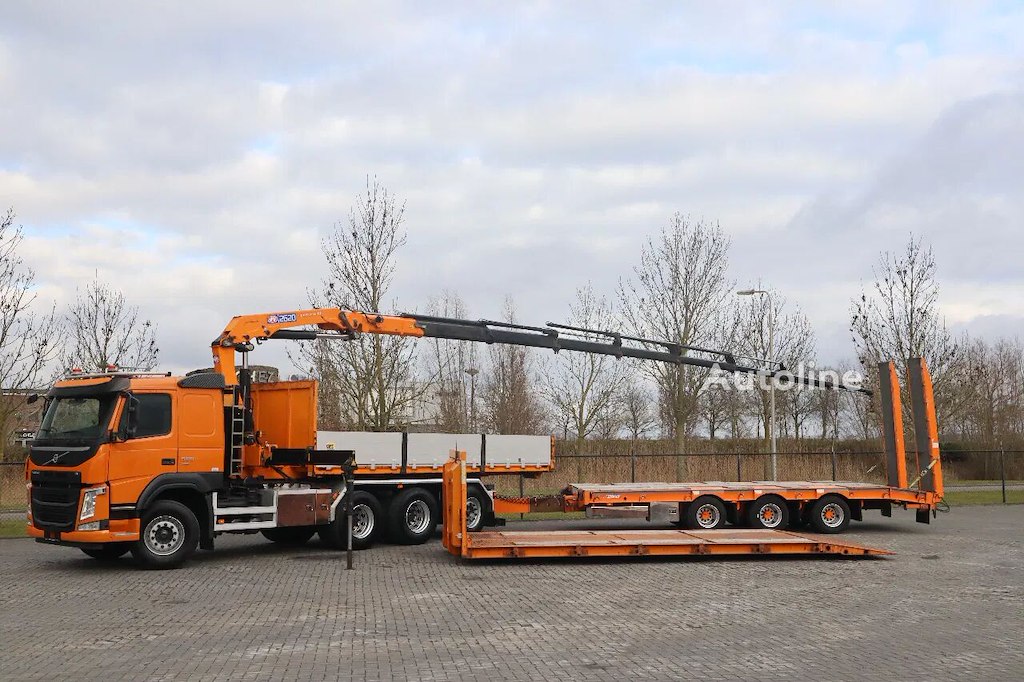 Volvo FM 500 8X4 | HOOKLIFT | HMF 2620 PLATFORM | TRAILER kamion s ravnom platformom