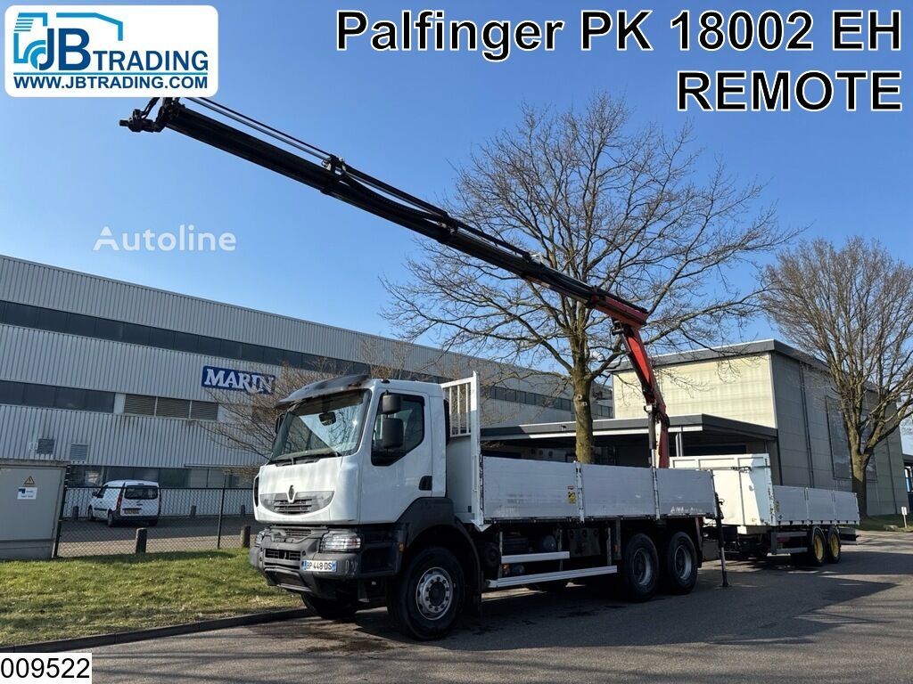 Renault Kerax 380 Dxi 6X4, EURO 5, Steel suspension, Palfinger, Combi kamion s ravnom platformom