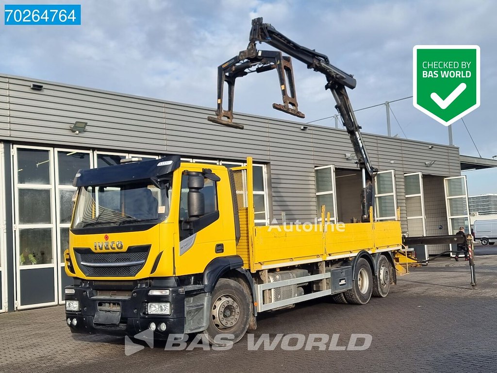 IVECO Stralis 310 6X2 RHD! Atlas 135.2VE-A11 Crane Lift-lenkachse ACC kamion s ravnom platformom