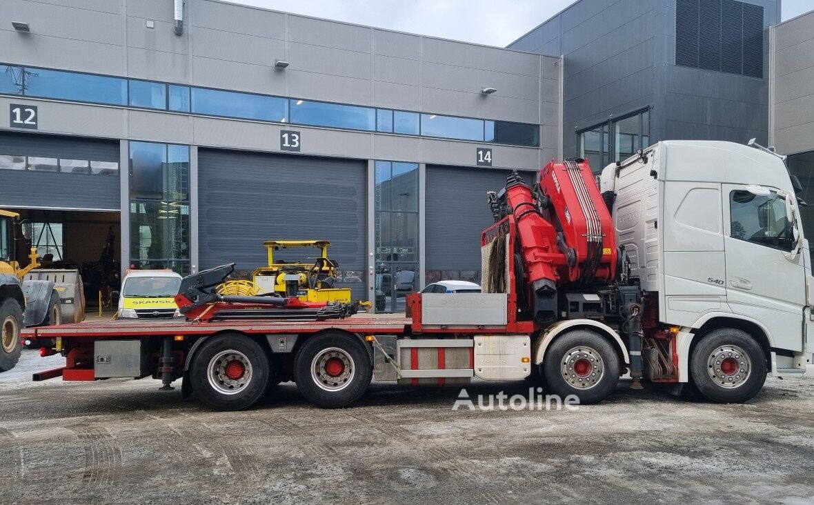 Volvo FH 540 8x4 Copma kran 820.8 82TM JIB kamion s ravnom platformom