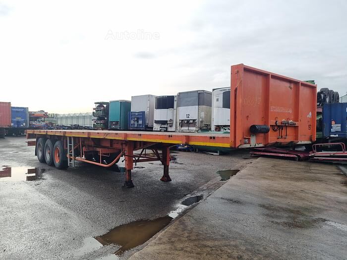 LAG 3 AXLE FLATBED TRAILER STEEL SUSPENSION DRUM BRAKES ROR poluprikolica platforma