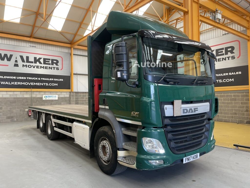 DAF CF510 *EURO 6*, 6X2 DRAWBAR SPEC FLATBED – 2017 – FN17 KOB kamion platforma