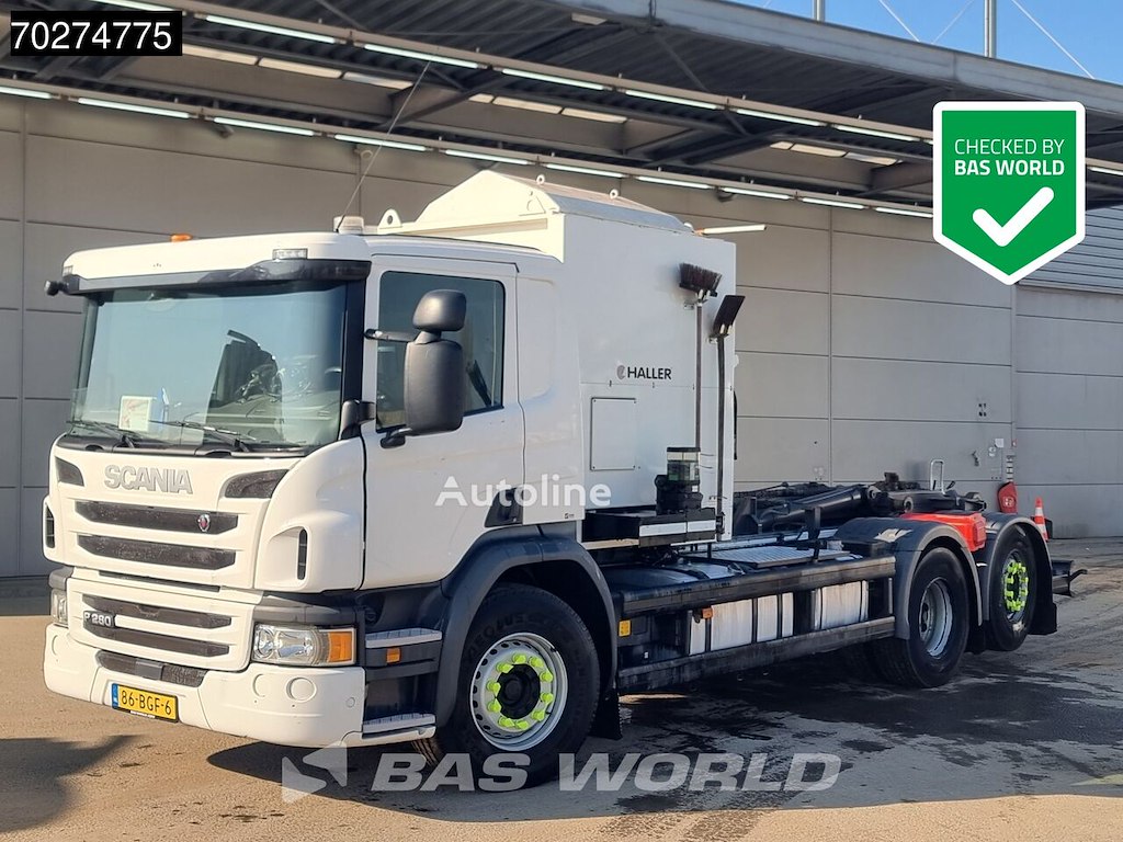 Scania P280 6X2 Zoeller Seitenlader Translift Lift+steering Axle Retard kamion rol kiper