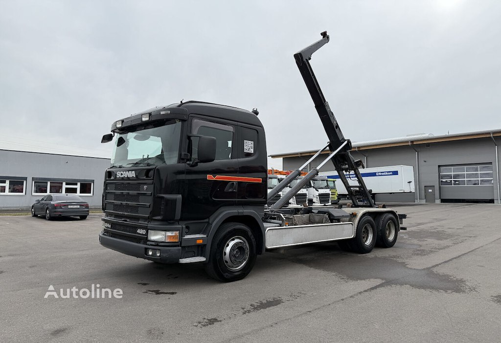 Scania R124 6x2 Abrollkipper / Swiss-Vehicle kamion rol kiper