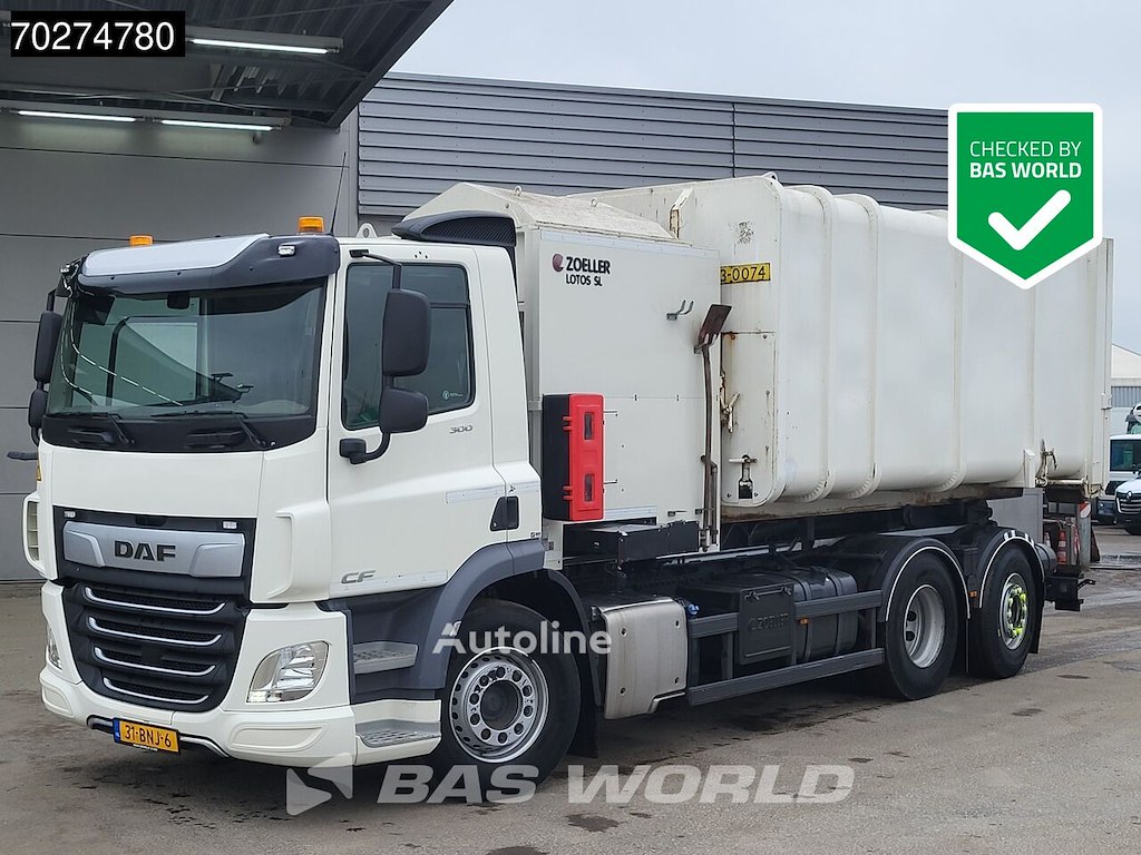 DAF CF 300 6X2 Zoeller Lotos Seitenlader chain system Automatic Euro kamion rol kiper