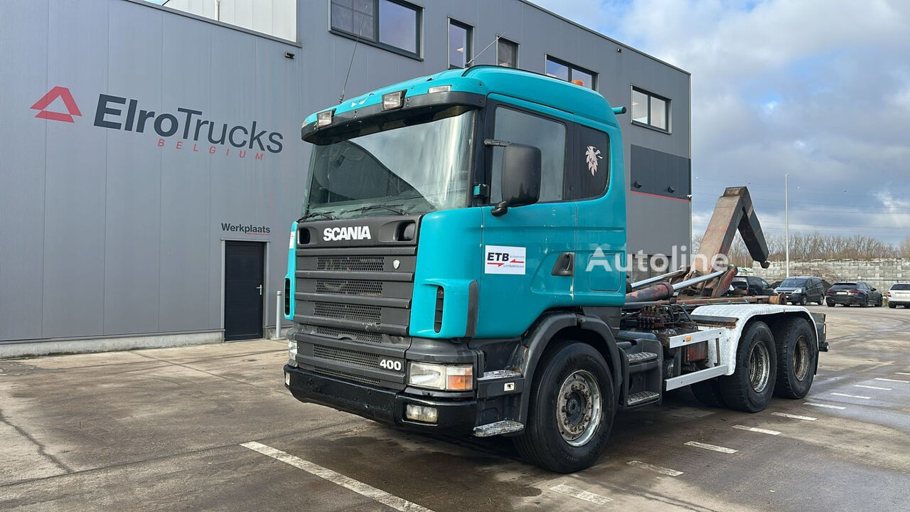 Scania 124 - 400 (MANUEL PUMP / POMPE MANUELLE / 6X4 / BELGIAN TRUCK / kamion rol kiper