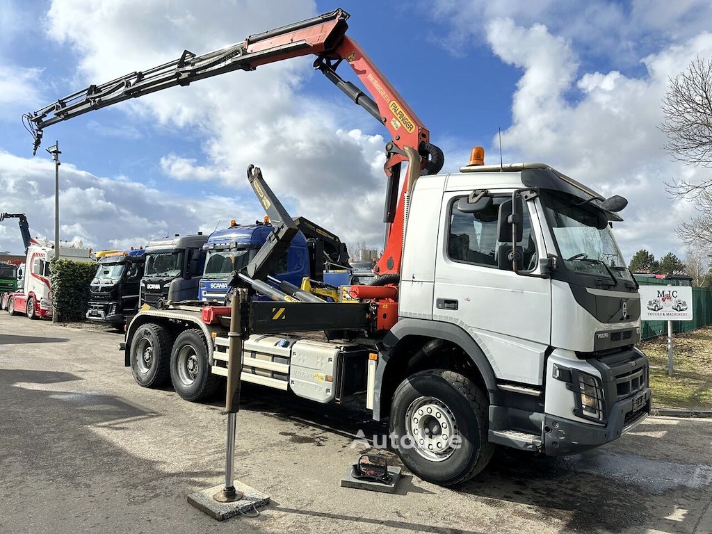 Volvo FMX 370 6x4 HOOKLIFT + CRANE PALFINGER PK18002-EH D (5x - 18m) - kamion rol kiper