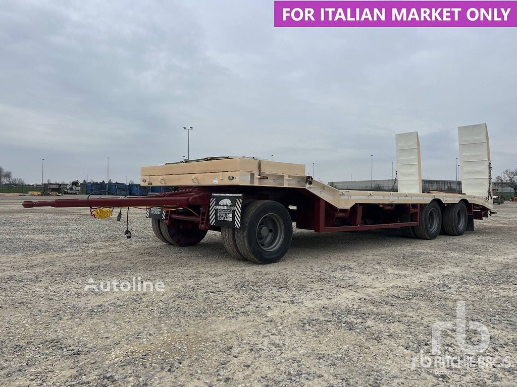 Prodaje se De Angelis Tri/A Turntable Flatbed Trailer prikolicu sa niskom platformom na aukciji