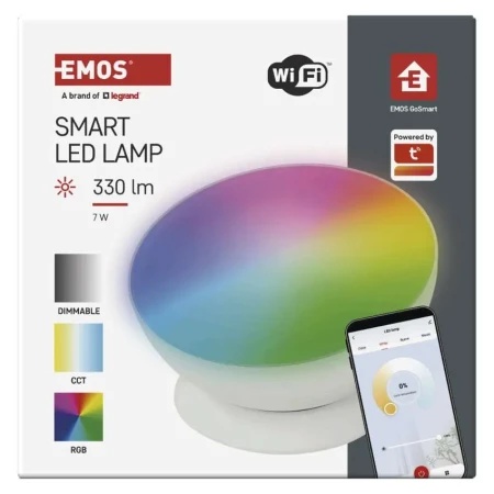 Emos zcw11wr Gosmart led lampa ambijetalna 7w ambi bela 330lm wi-fi cct rgb dimabilna ( 3562 )