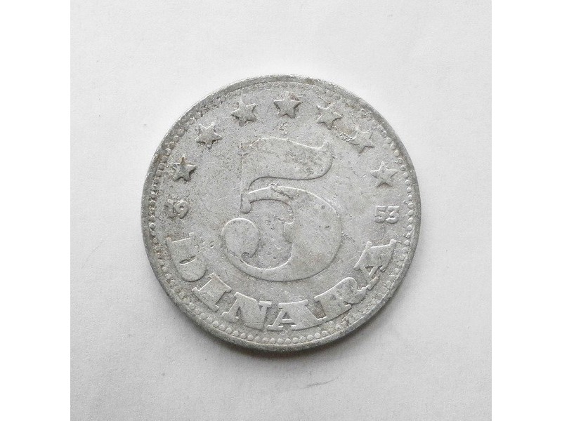 5 dinara 1953