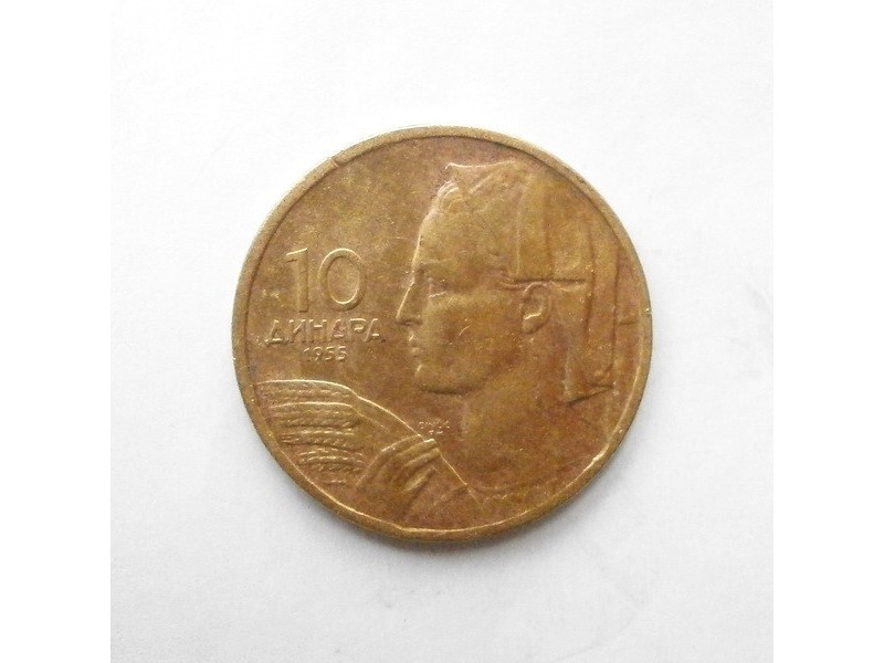 10 dinara 1955