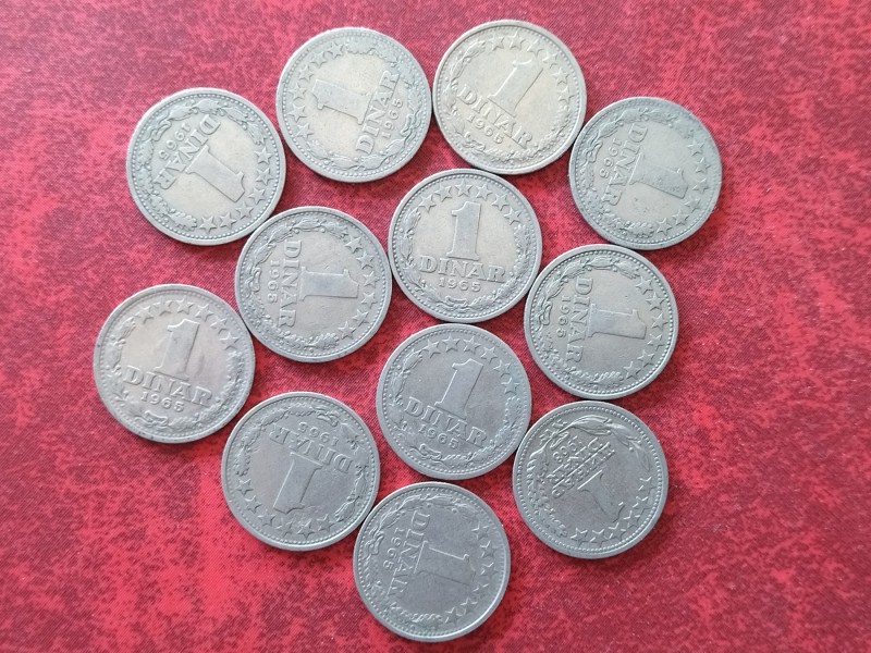 Lot - 1 Dinar - Jugoslavija - 12 Kovanica