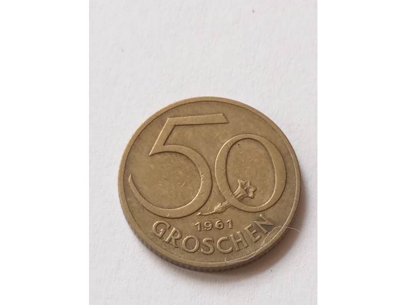 50 Groša - Groschen - 1961.g - Austrija -