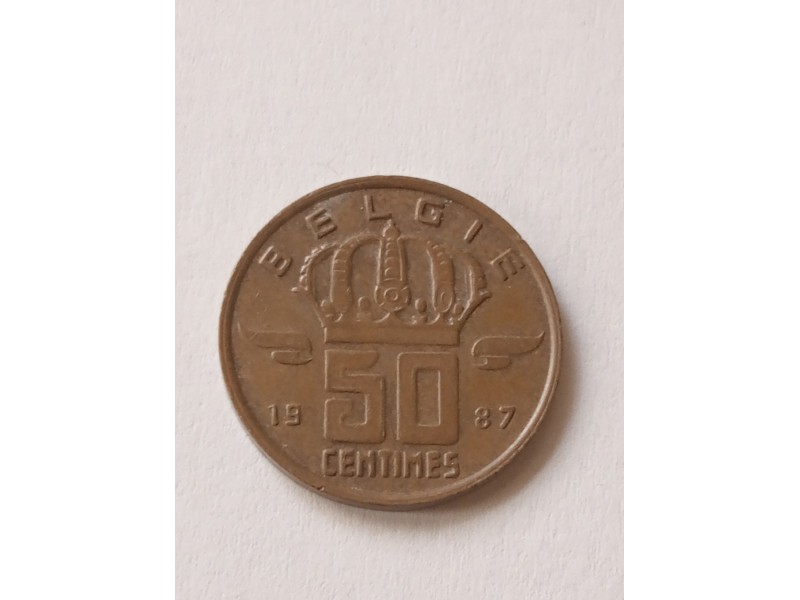 50 Centimes 1987.g - Belgija -