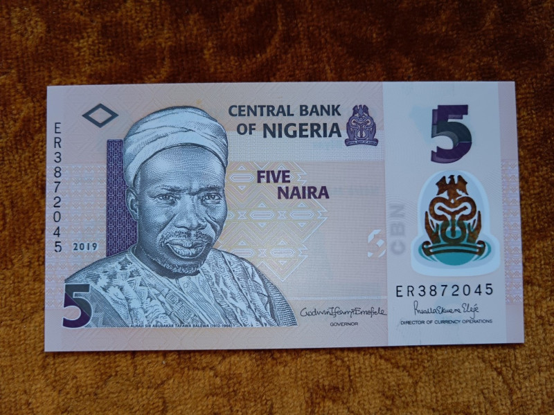 Nigerija 5 naira,2019 god.UNC