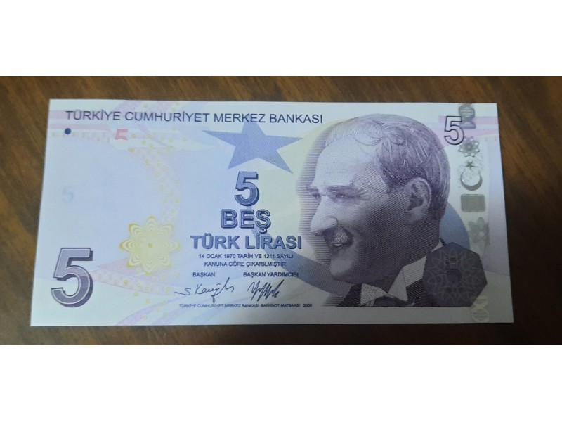 5 LIRA TURSKA UNC