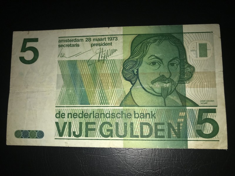 HOLANDIJA 5 GULDENA.1973.