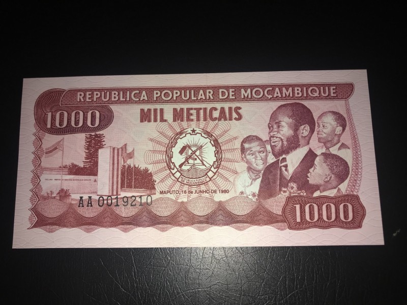 MOZAMBIK 1000 METICAIS UNC.1980.