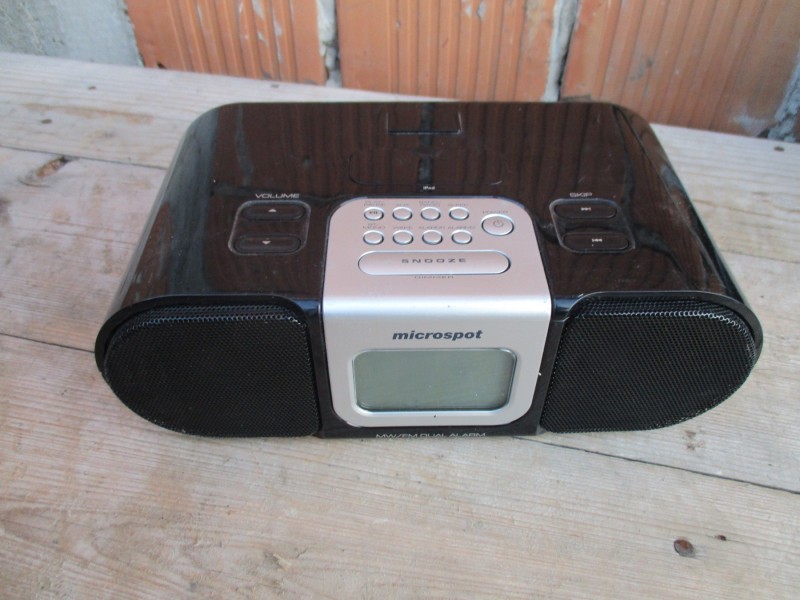 MICROSPOT MW/FM radio sa satom,alarmom i iPod dockom