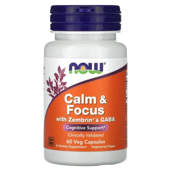 NOW Foods, Calm & Focus With Zembrin & GABA, 60 Veg Capsules