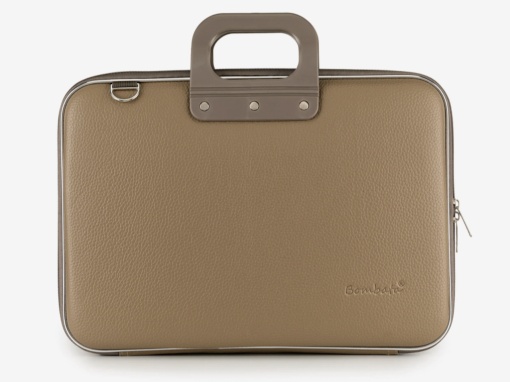 Torba BOMBATA CLASSIC VINIL LAPTOP BRIEFCASE (15") Dove Gray Taupe